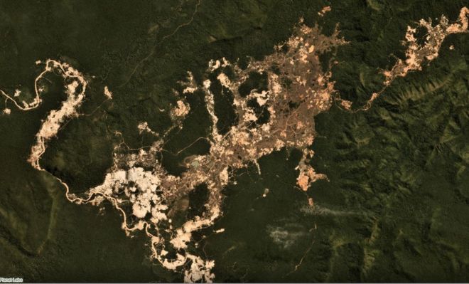 Imagens mostram avanço do garimpo ilegal na Amazônia em 2019 – RAISG